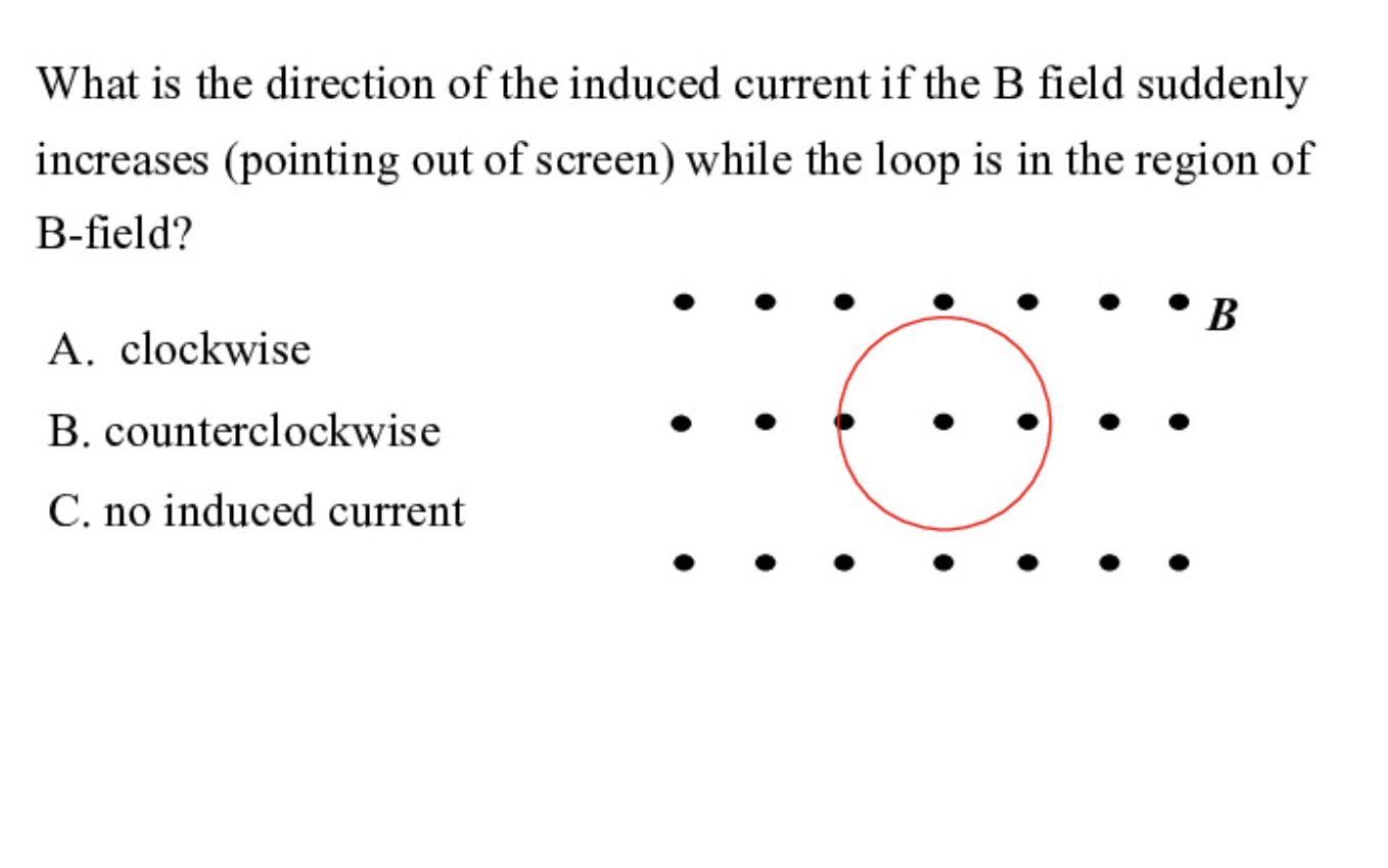 Solved What is the direction of the induced current if the | Chegg.com