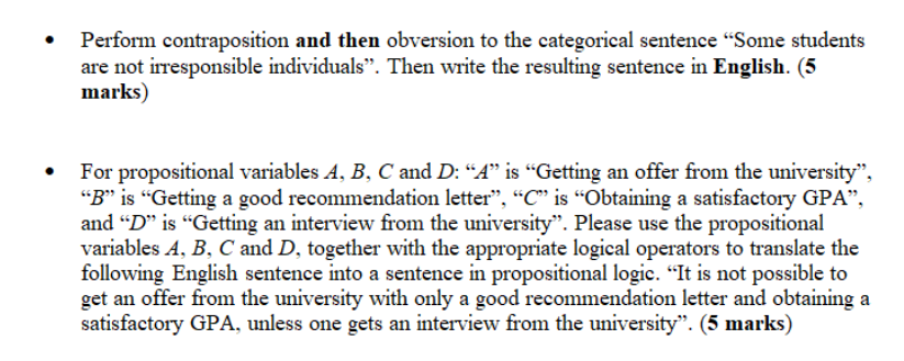 Perform contraposition and then obversion to the | Chegg.com