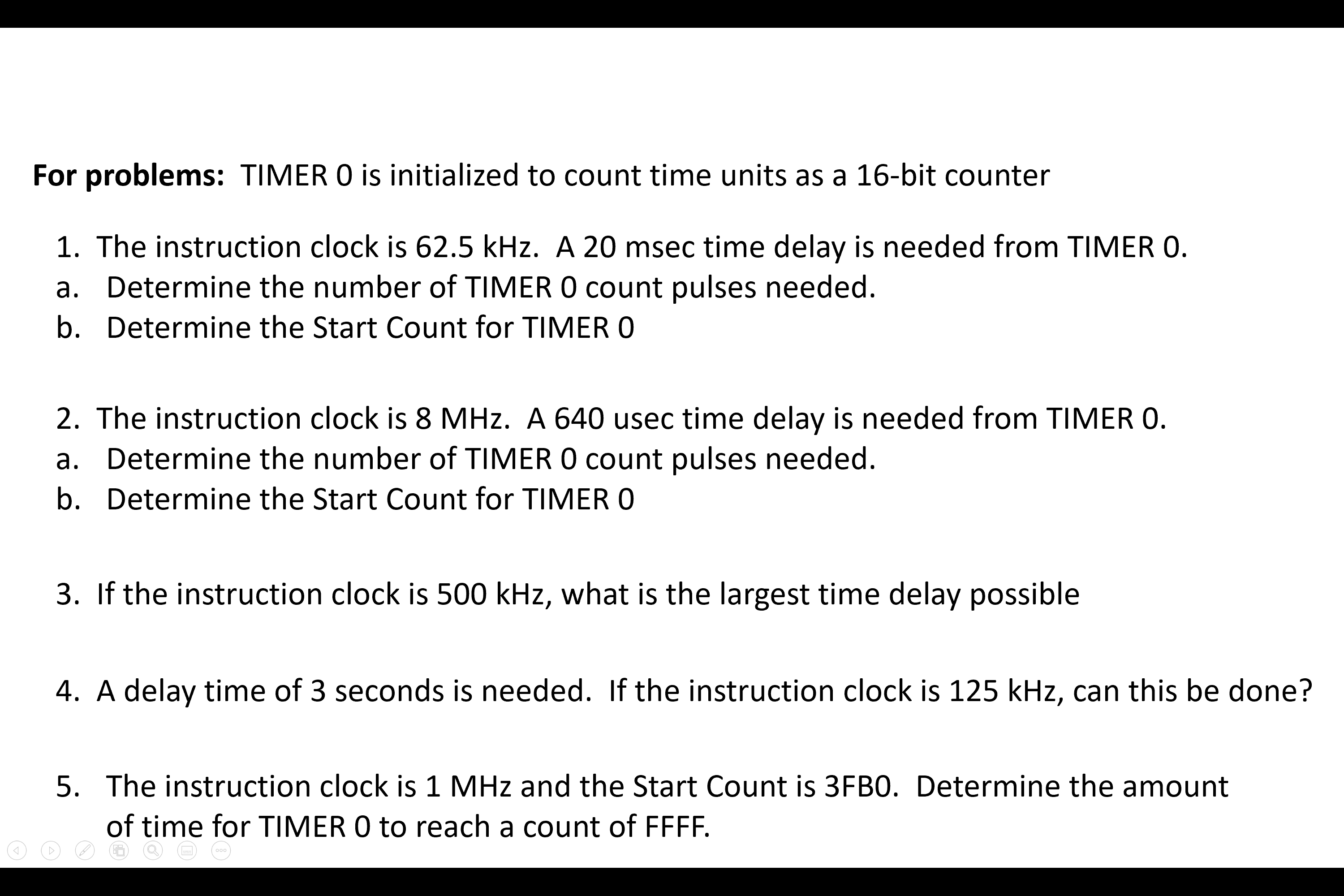For Problems TIMER O Is Initialized To Count Time Chegg