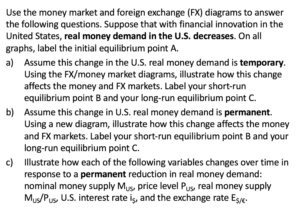 Solved Use the money market and foreign exchange (FX) | Chegg.com