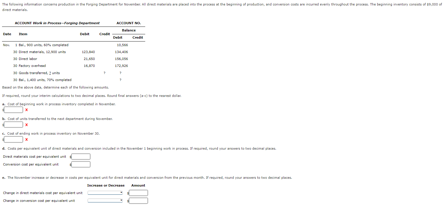 Solved direct materials.ACCOUNT Work in Process-Forging | Chegg.com