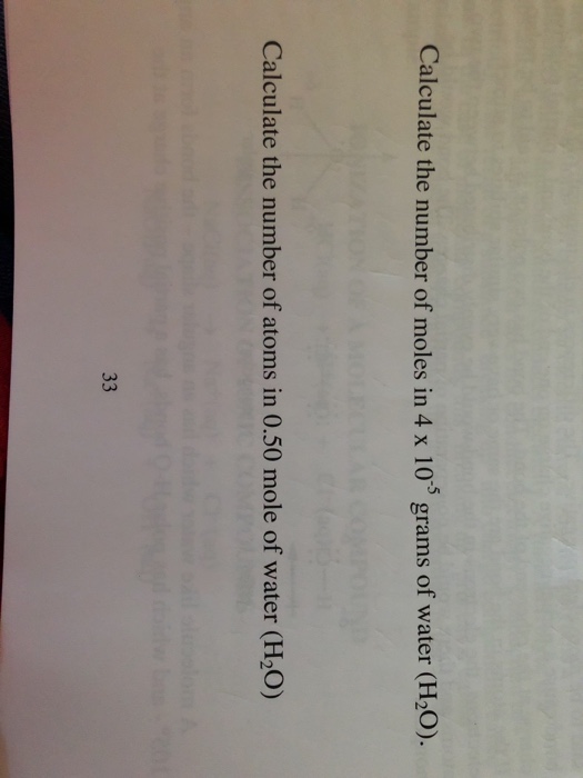 Solved Calculate the number of moles in 4 x 105 grams of | Chegg.com