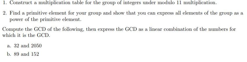 Solved 1. Construct a multiplication table for the group of | Chegg.com