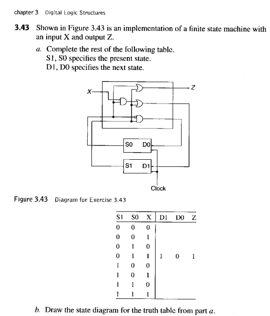 Solved 3.43 Shown in Figure 3.43 is an implementation of a | Chegg.com