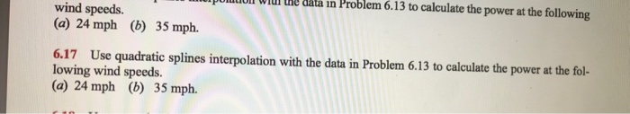 (Solved) : Uon Wiur Data Problem 613 Calculate Power Following Wind ...