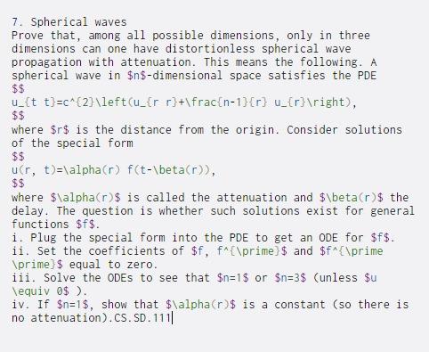 Solved 7. Spherical waves Prove that, among all possible | Chegg.com