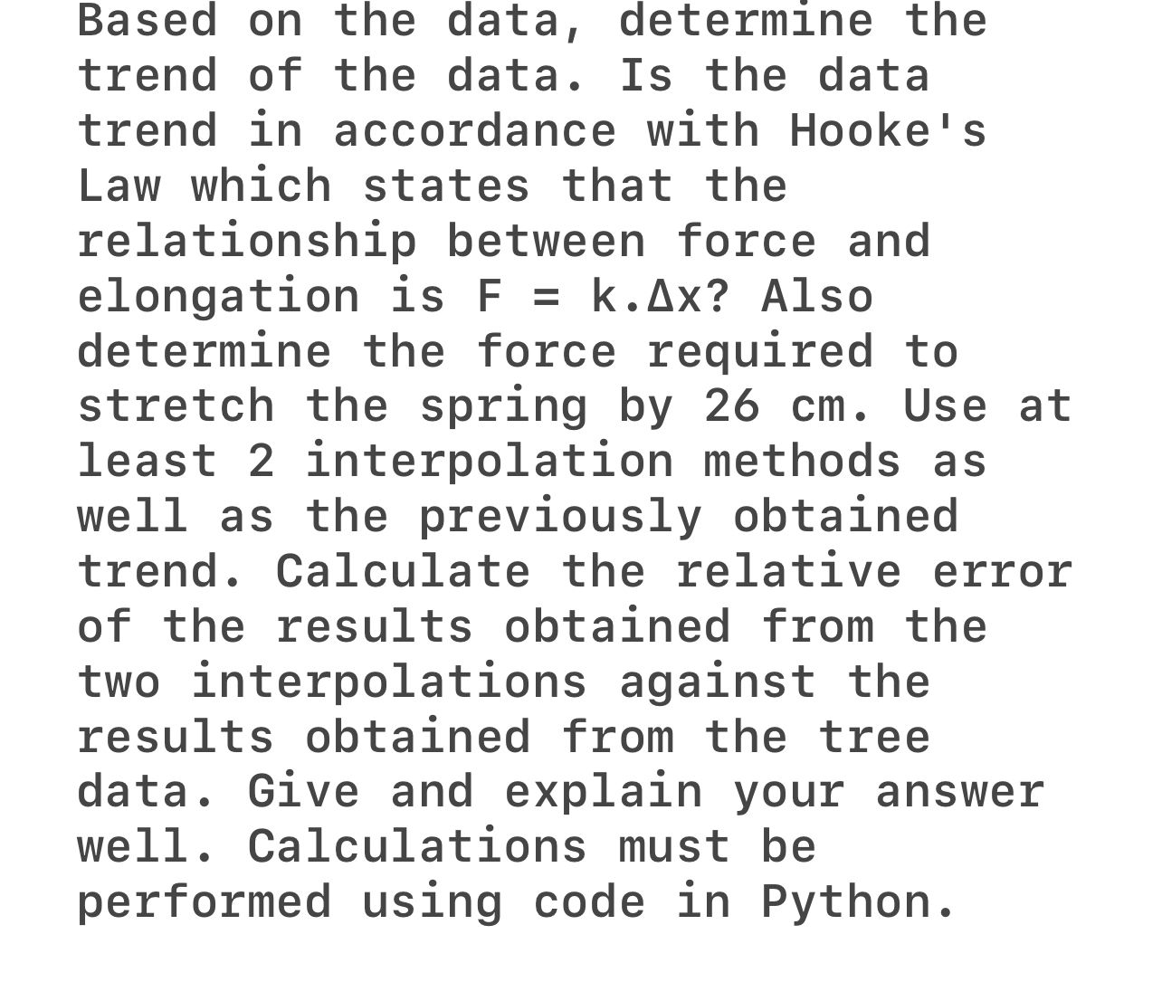 Solved Joshua is doing experiments on springs. To prove that | Chegg.com