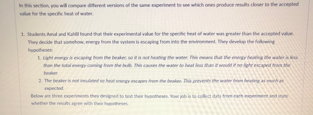 Solved In this section you compare different versions of the | Chegg.com