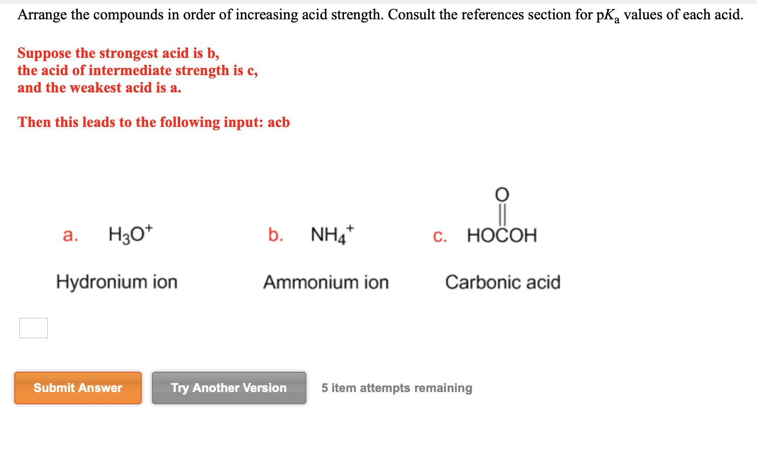 Solved Arrange the compounds in order of increasing acid | Chegg.com