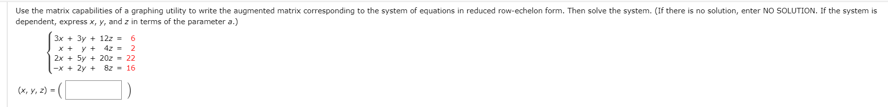 Solved Use the matrix capabilities of a graphing utility to | Chegg.com