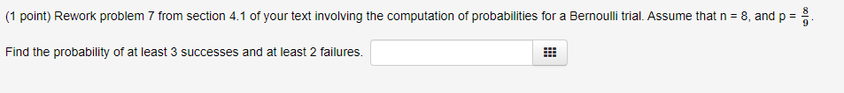 Solved 100 (1 point) Rework problem 7 from section 4.1 of | Chegg.com