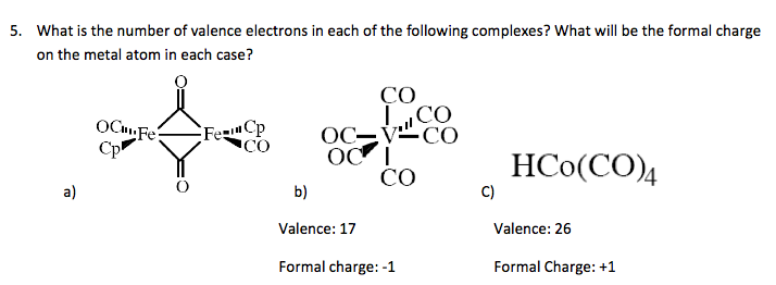 Solved 5. What is the number of valence electrons in each of | Chegg.com