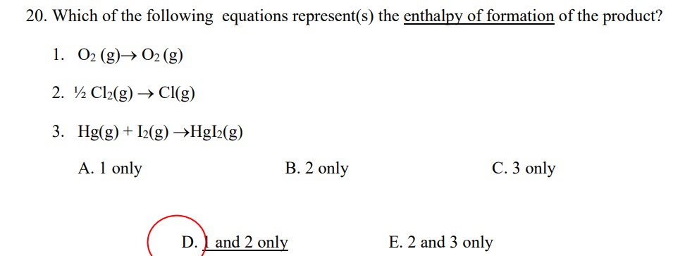 Solved Which of ﻿the following equations represent(s) ﻿the | Chegg.com