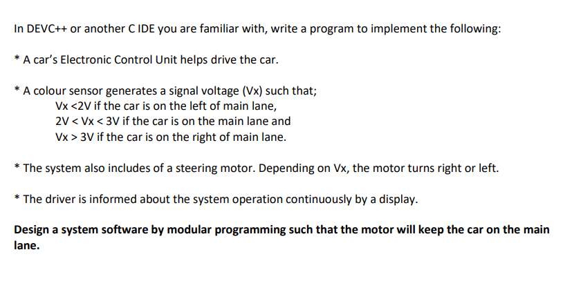 Solved In DEVC++ or another C IDE you are familiar with, | Chegg.com