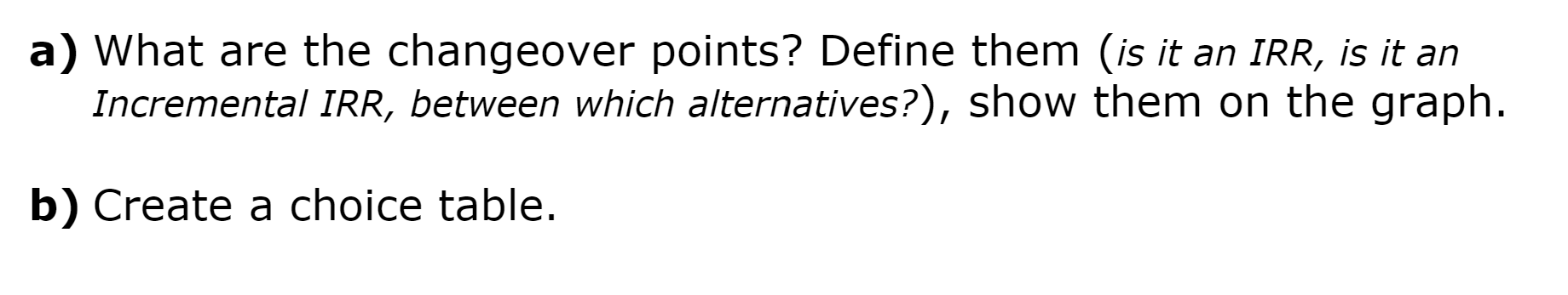 Solved The figure below is a NPW vs. interest rate graph | Chegg.com