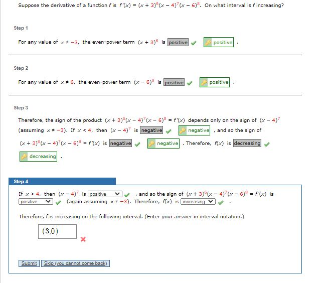 Solved Suppose the derivative of a function fis f'(x) = (x + | Chegg.com