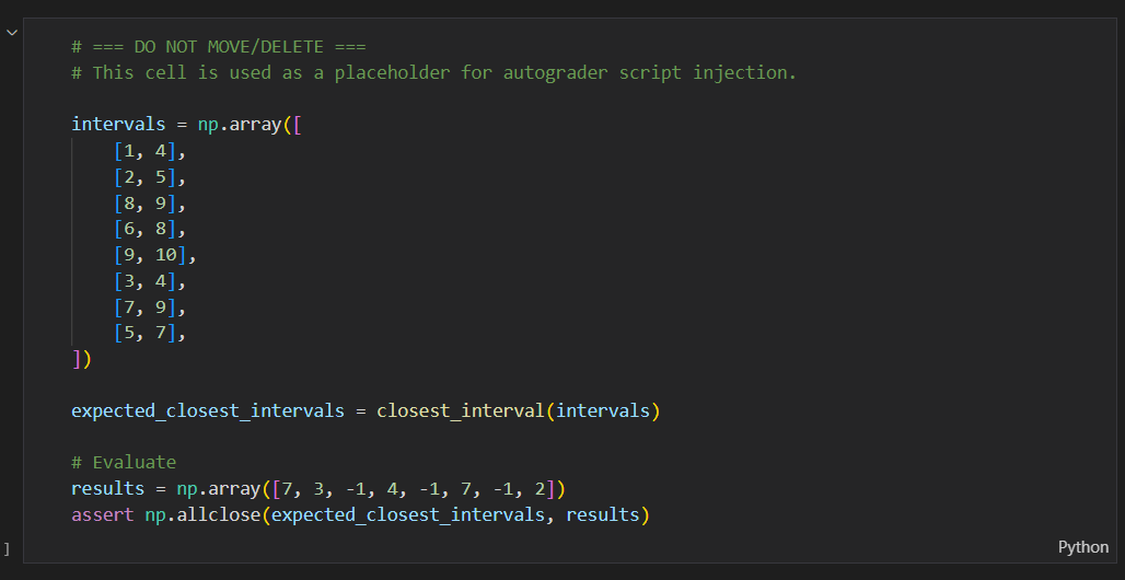 import numpy - as " npGiven a list of N intervals, | Chegg.com