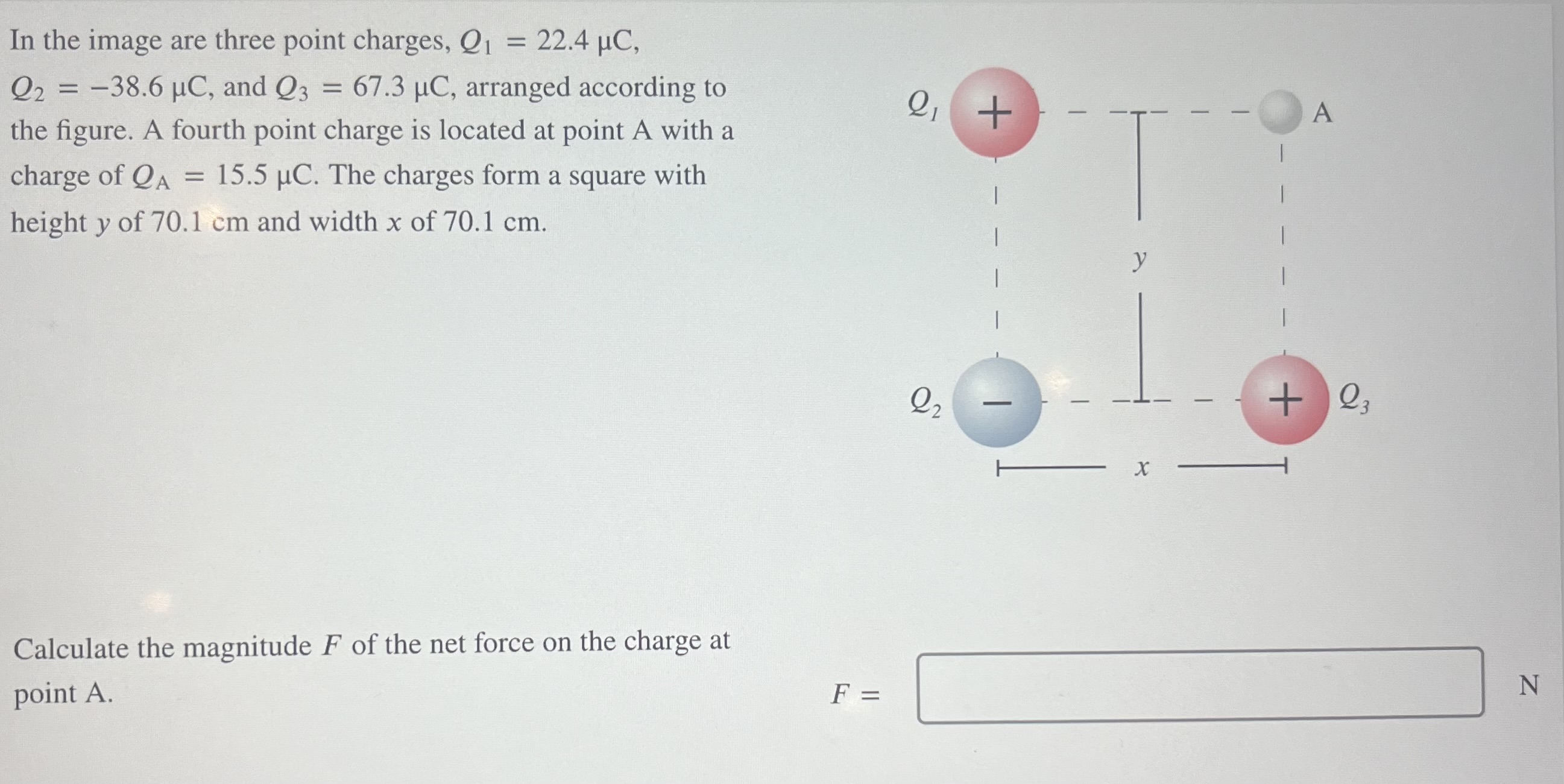 Solved In the image are three point charges, | Chegg.com