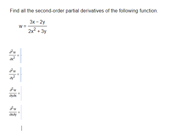 Solved Find all the second-order partial derivatives of the | Chegg.com