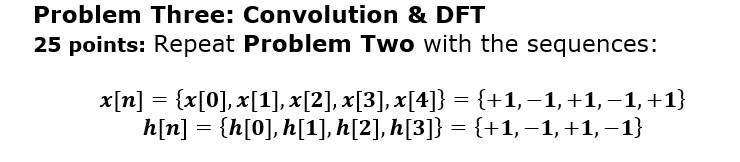 Solved Problem Two: Cyclic Convolution & DFT 2a.- 20 points: | Chegg.com