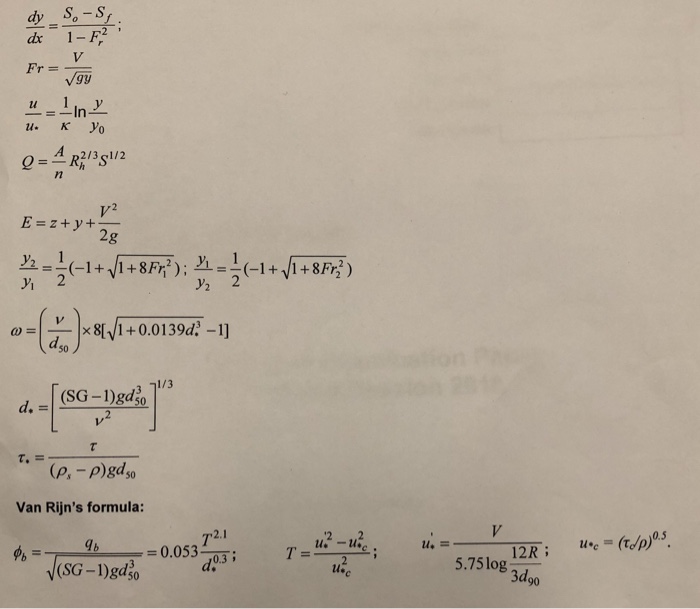 Solved Question 5 Calculate the bed load discharge per unit | Chegg.com