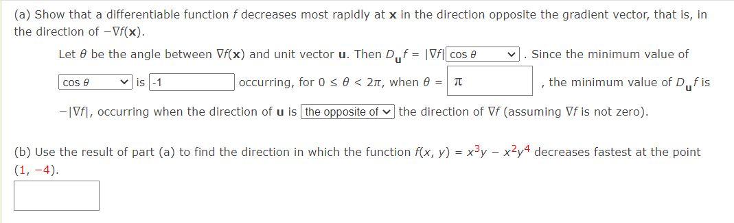 Solved (a) Show that a differentiable function f decreases | Chegg.com