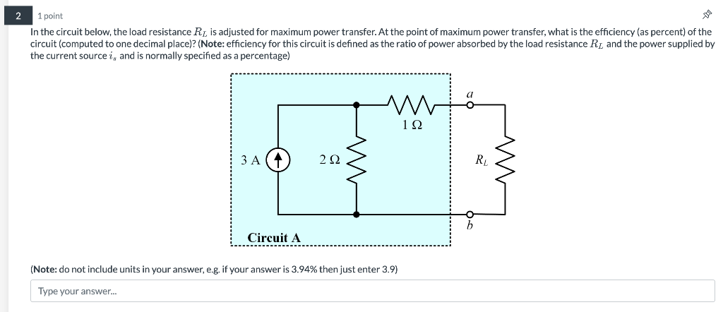 Solved Electrical Engineering - Load Resistance - Maximum | Chegg.com