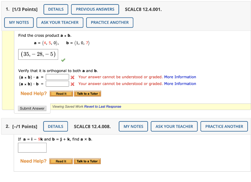 Solved 1. [1/3 Points] DETAILS PREVIOUS ANSWERS SCALC8 | Chegg.com