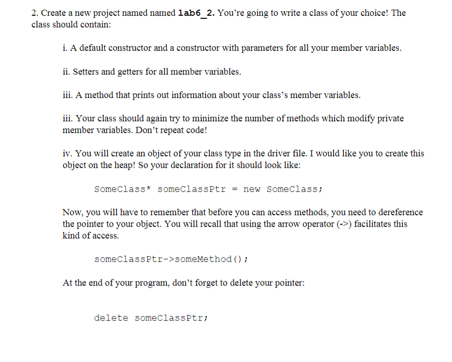 Solved 2 Create A New Project Named Named Lab62 Youre 