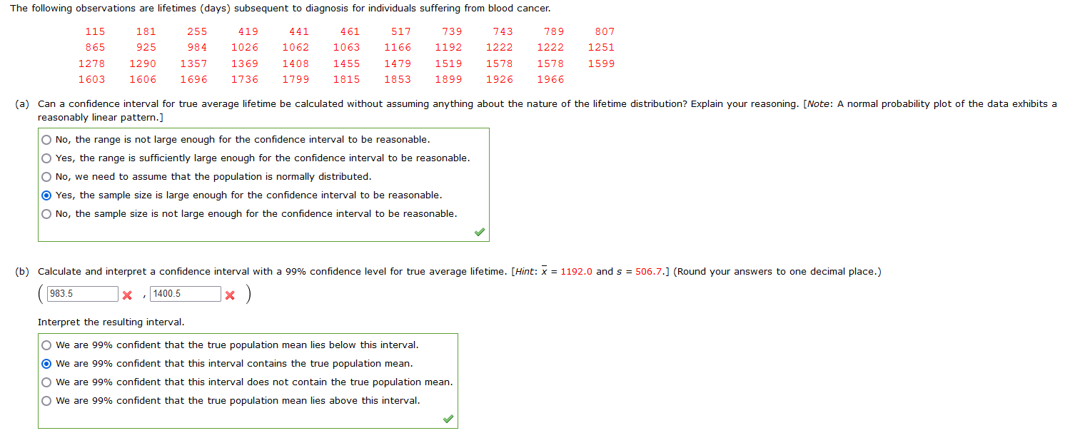 Solved No, the range is not large enough for the confidence | Chegg.com