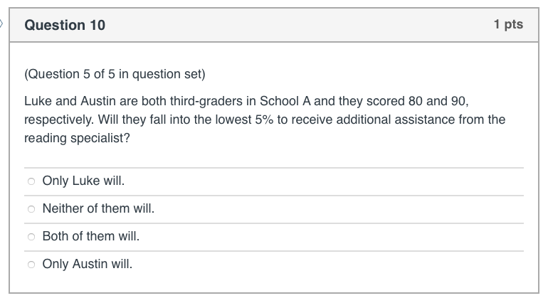 Solved Question 6 1 pts (Question 1 of 5 in question set) A | Chegg.com