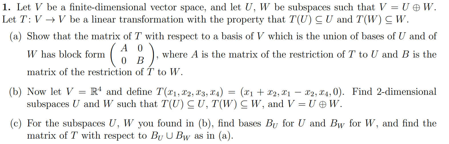1. Let V be a finite-dimensional vector space, and | Chegg.com