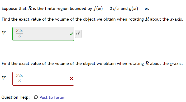 Solved Suppose that R is the finite region bounded by | Chegg.com