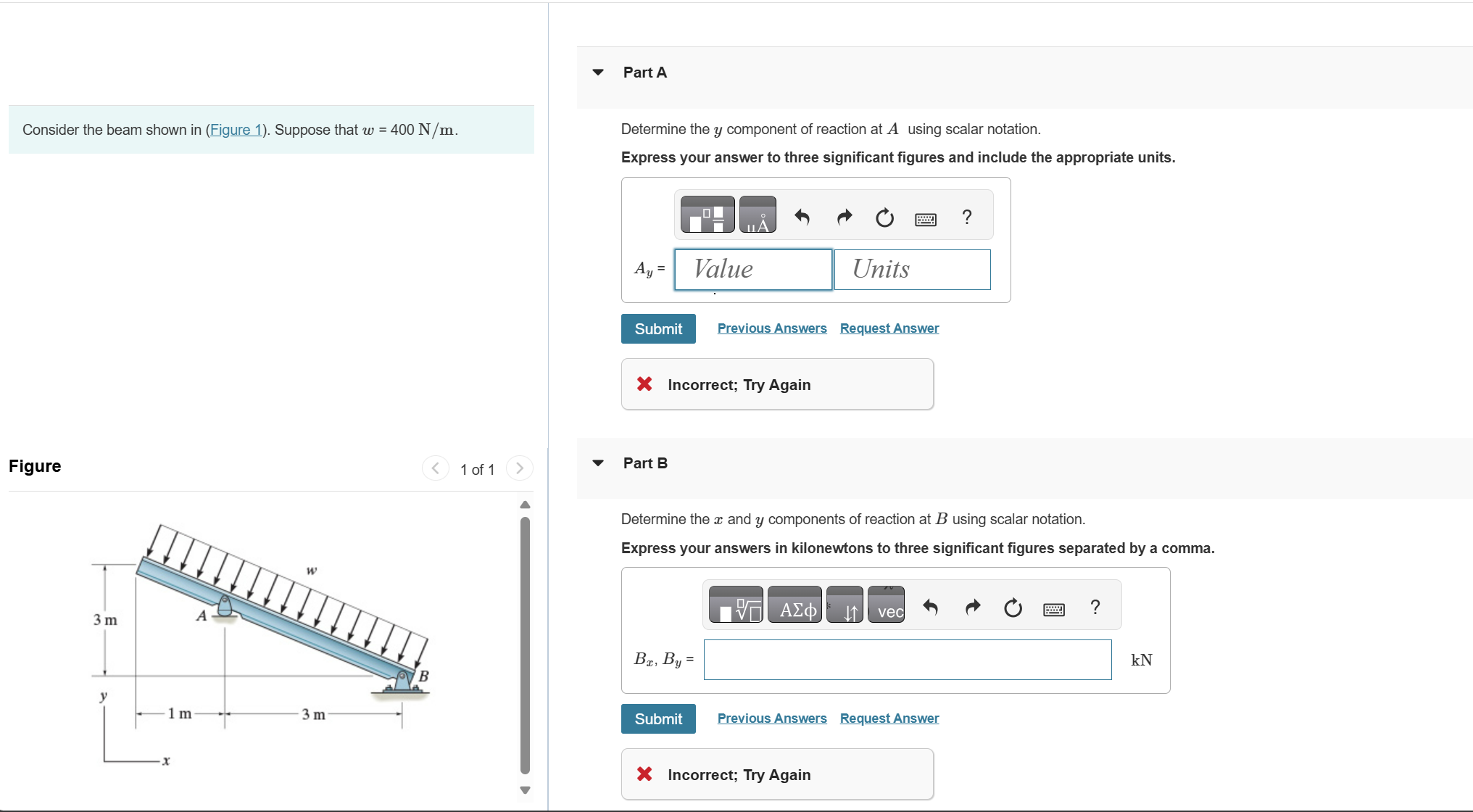 Solved Part AConsider the beam shown in (Figure 1). ﻿Suppose | Chegg.com