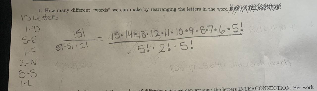 Solved How do I simplify my factorial fraction and what is | Chegg.com