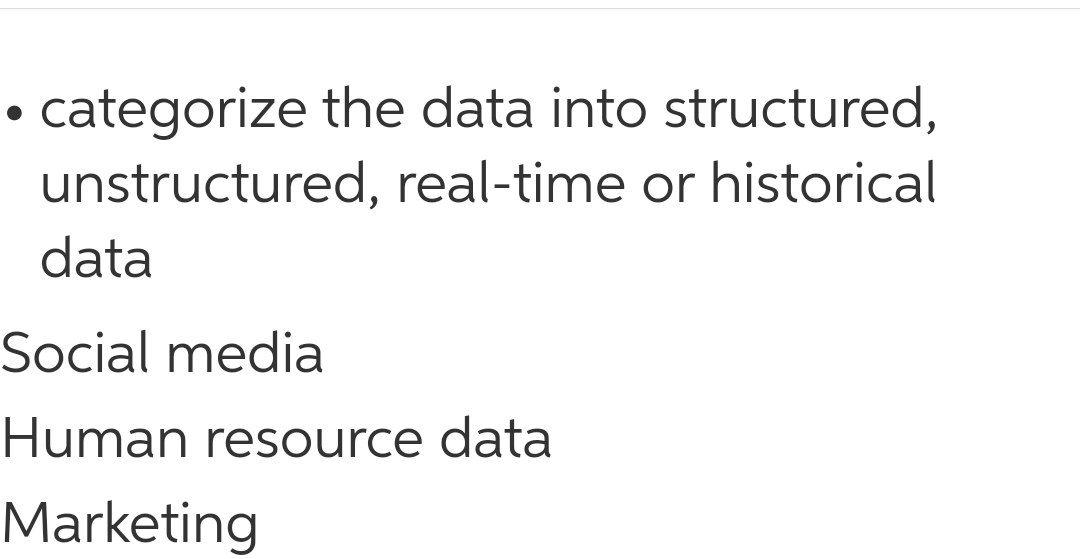 Solved categorize the data into structured, unstructured, | Chegg.com
