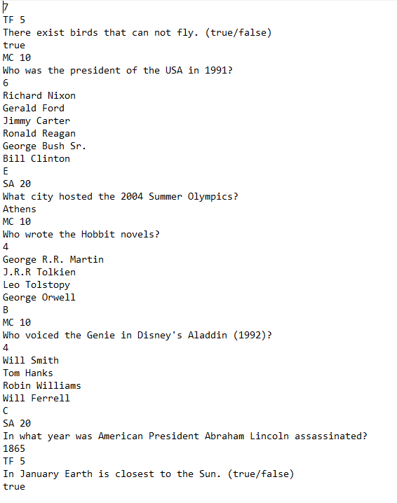 Solved Assignment: Quiz Bowl Your high school quiz bowl team | Chegg.com