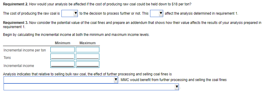 Solved Miami Mining Company (MMC) mines coal, puts it | Chegg.com