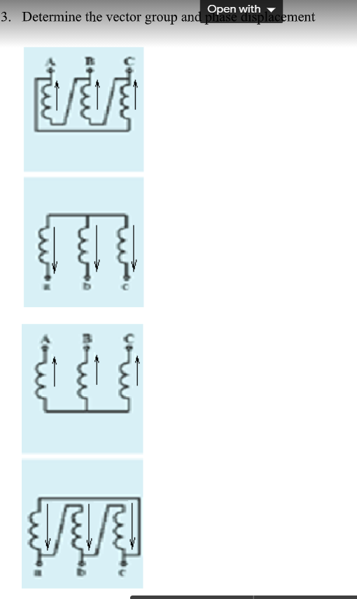 Solved Open with 3. Determine the vector group and phase | Chegg.com
