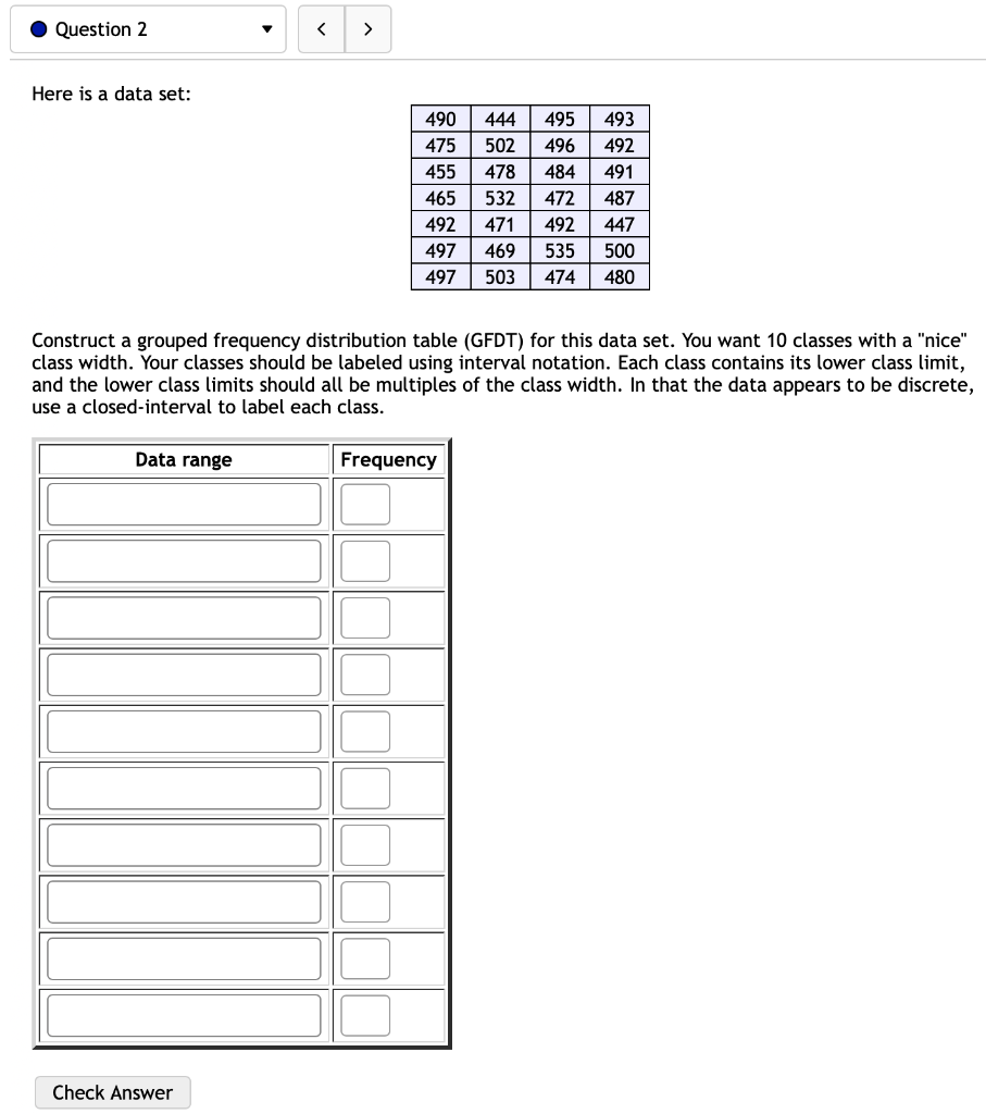 Solved Question 1 > Calculate the 45th percentile of the | Chegg.com