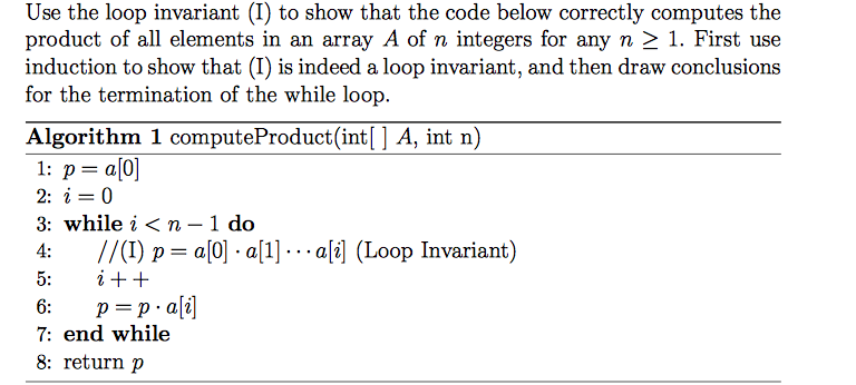 Solved Use the loop invariant (I) to show that the code | Chegg.com