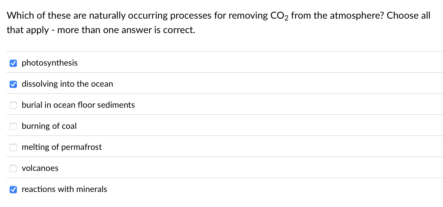 Solved Which of these are naturally occurring processes for | Chegg.com