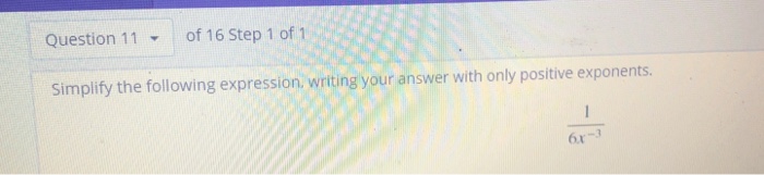 Solved Question1of 16 Step 1 of 1 Simplify the following | Chegg.com