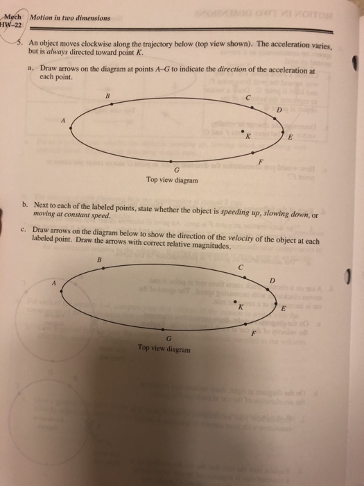 Solved MOTION IN TWO DIMENSIONS Name Mech moves clockwise | Chegg.com