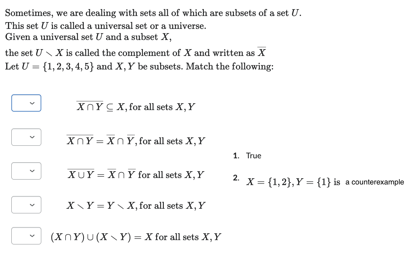 Solved Sometimes, we are dealing with sets all of which are | Chegg.com