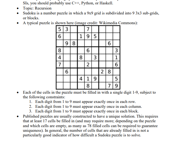 Solved SIs, you should probably use C ++, Python, or | Chegg.com
