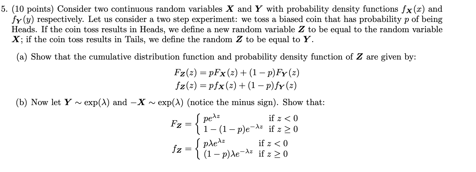 Solved 5 10 Points Consider Two Continuous Random 2436