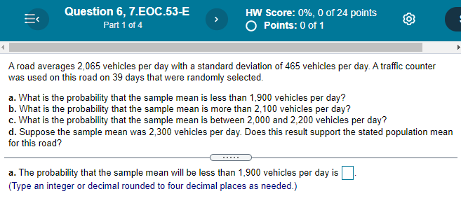 Solved Homework: . Question 1, 7.EOC.41-E Part 1 of 3 HW | Chegg.com