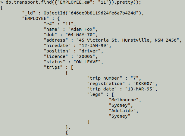 Solved I want to display in a pretty format information | Chegg.com