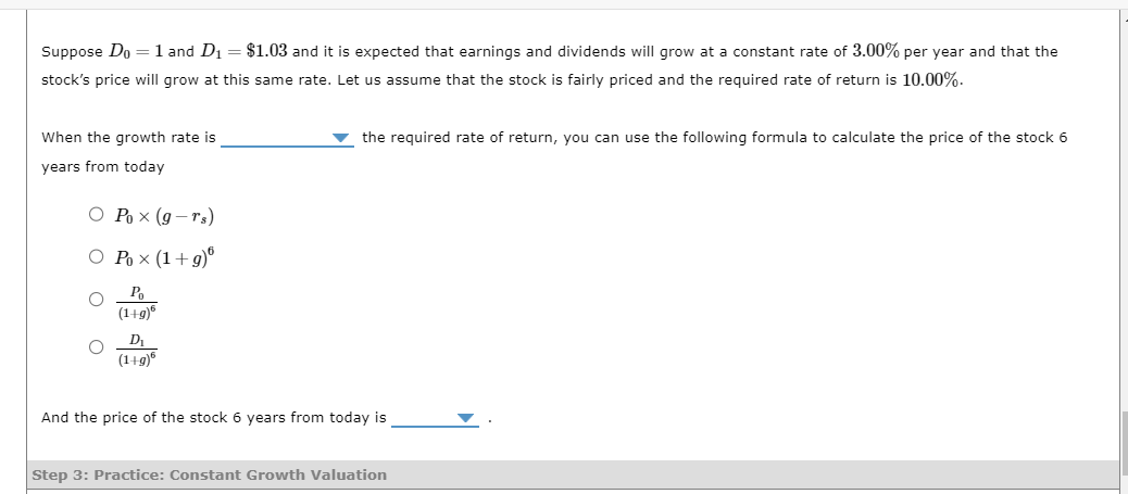 Solved Using the same logic, compute the dividends, prices, | Chegg.com